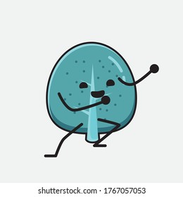 Illustration Cute Blue Tree Vector Character Stock Vector (Royalty Free ...
