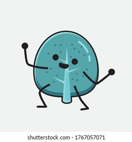 Illustration Cute Blue Tree Vector Character Stock Vector (Royalty Free ...