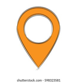 Illustration Cute Cartoon Doodle Map Pointer Stock Vector (Royalty Free ...