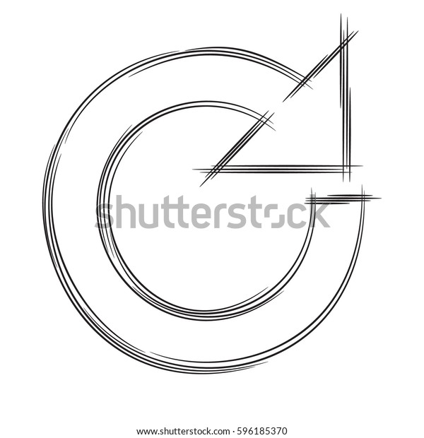 Illustration Cute Cartoon Doodle Reload Refresh Stock Vector (Royalty ...