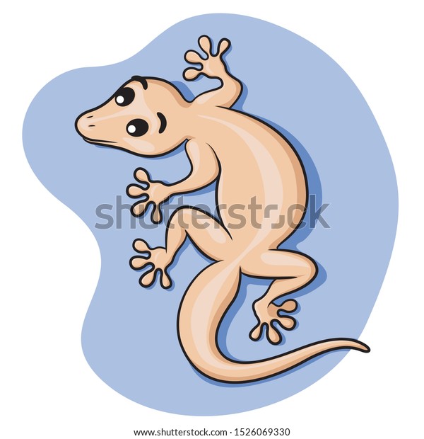 Illustration Cute Cartoon Lizard Stock Vector (Royalty Free) 1526069330
