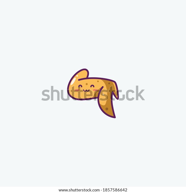 Illustration Cute Chicken Wing Icon On Stock Vector (Royalty Free ...