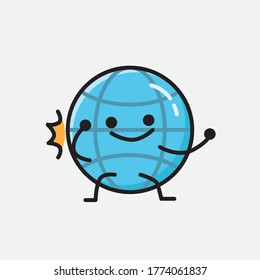 Illustration Cute Earth Globe Vector Character Stock Vector (Royalty ...