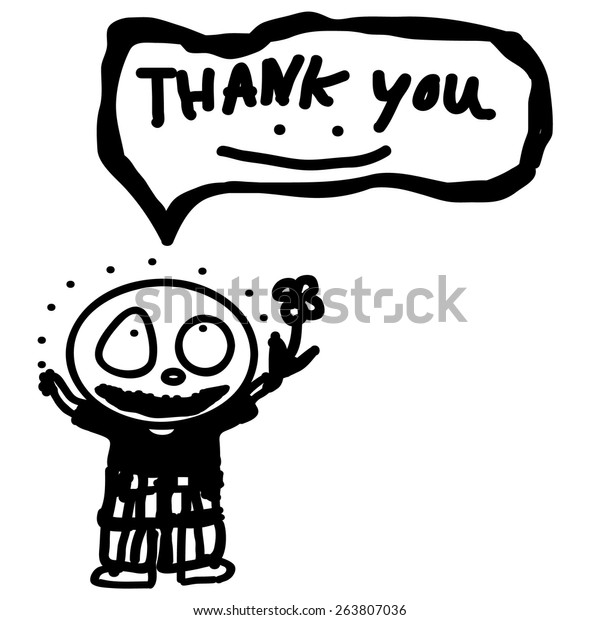 Illustration Cute Ghost Thank You Word Stock Vector (Royalty Free ...