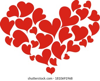 Illustration Cute Heart Made Heart Mark Stock Vector (Royalty Free ...