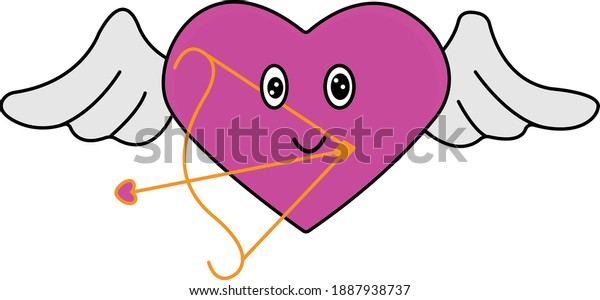 Illustration Cute Love Character Vector Stock Vector (Royalty Free ...