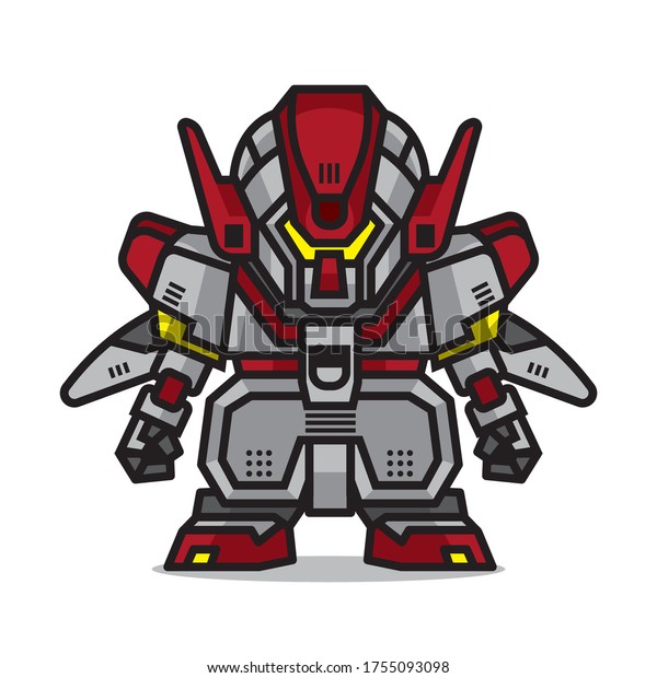 Illustration Cute Mecha Robot Vector Concept Stock Vector (Royalty Free ...