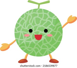 Illustration Cute Melon Character Crying Stock Vector (Royalty Free ...