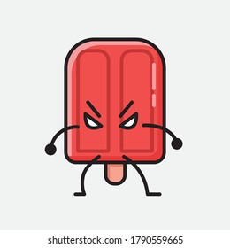 Illustration Cute Popsicle Mascot Vector Character Stock Vector ...