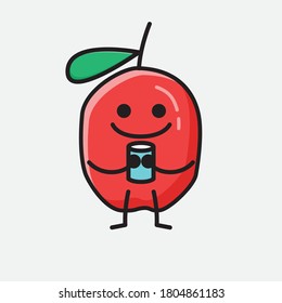Illustration Cute Red Berry Vector Character Stock Vector (Royalty Free ...