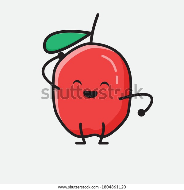 Illustration Cute Red Berry Vector Character Stock Vector (Royalty Free ...