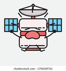Illustration Cute Satellite Vector Character Stock Vector (Royalty Free ...