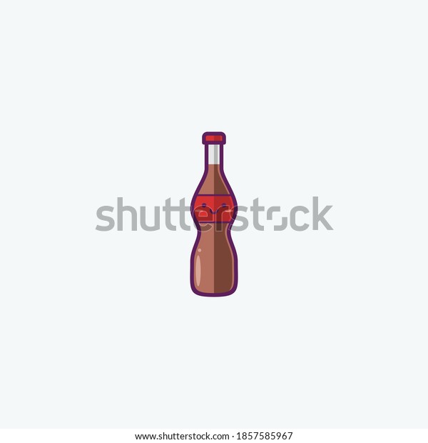 Illustration Cute Soda Bottle Icon On Stock Vector (Royalty Free ...