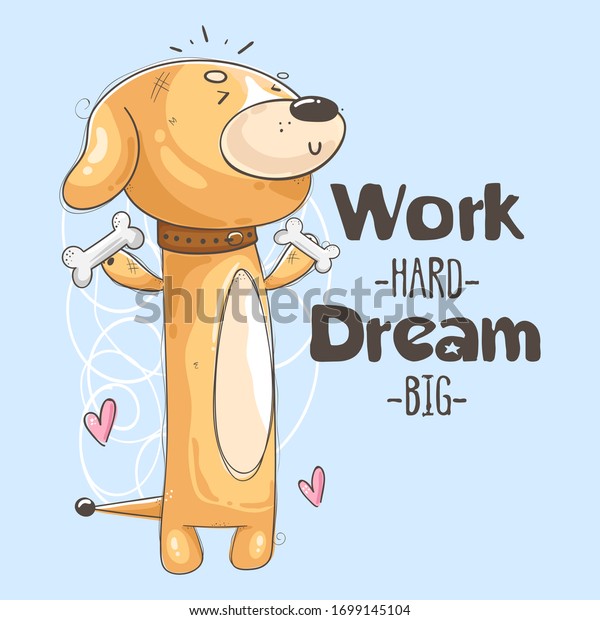 Illustration Cute Training Dog Stock Vector (Royalty Free) 1699145104 ...