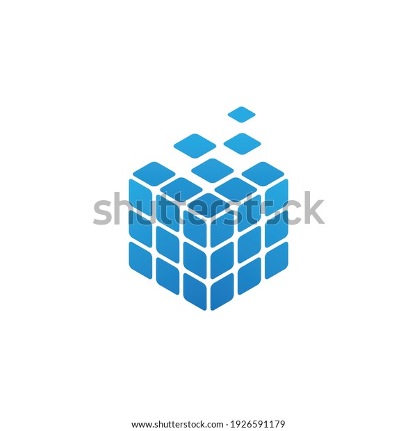 Illustration Data Box Technology Sign Logo Stock Vector (Royalty Free ...