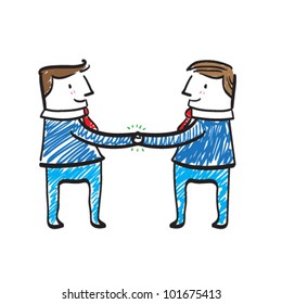 Illustration Deal Between Two Men Stock Vector (Royalty Free) 101675413 ...