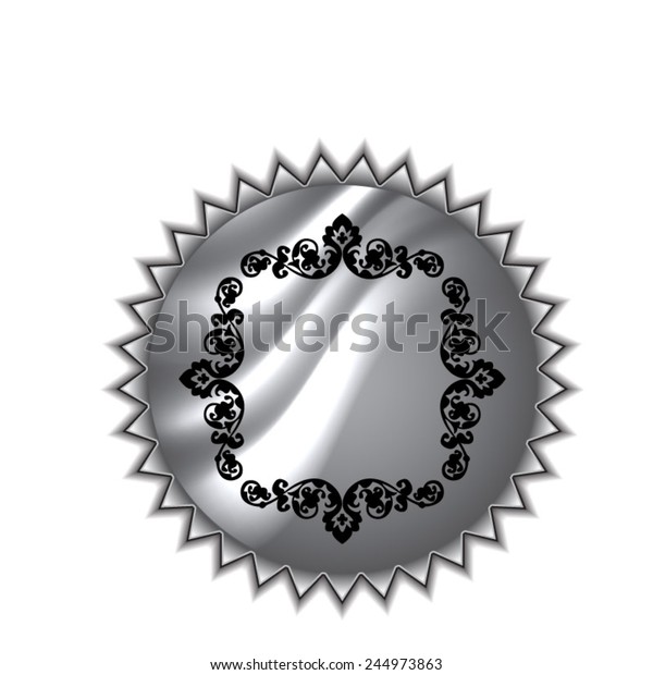 Illustration Decorative Frame Round Sticker Stock Vector (Royalty Free ...