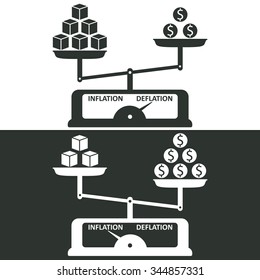 Illustration Deflation Inflation Stock Vector (Royalty Free) 344857331 ...