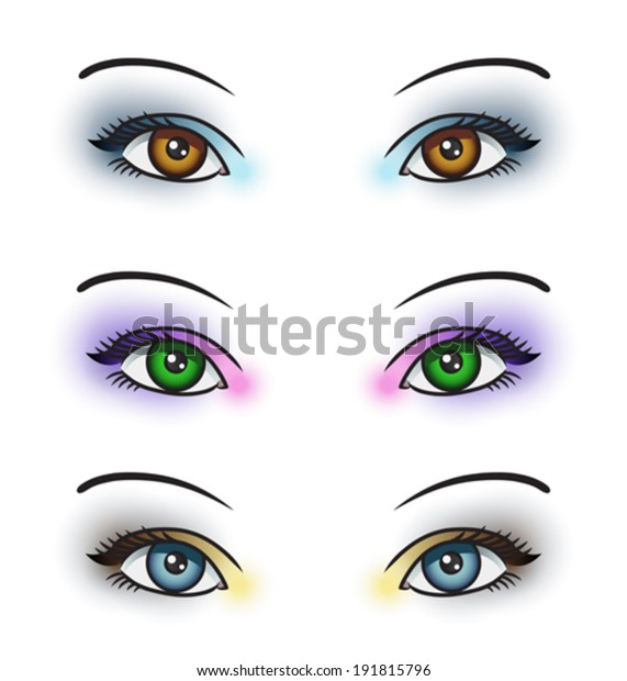 Illustration Depicting 3 Sets Eyes Different Stock Vector (Royalty Free ...