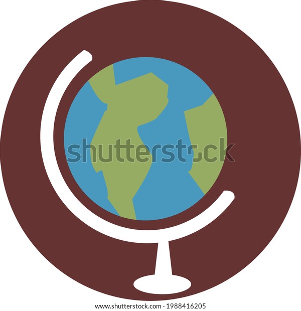 Illustration Depicting Earth Icon Earth Button Stock Vector (Royalty ...