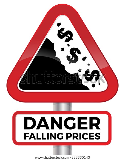 Illustration Depicting Falling Prices Represented By Stock Vector ...