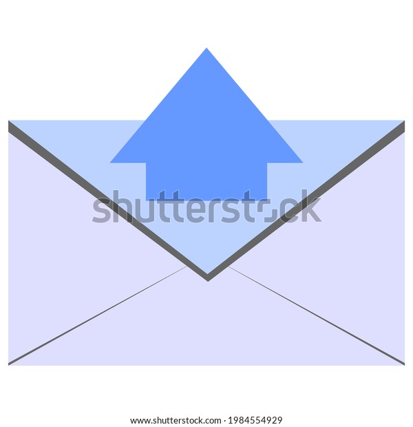 Illustration Depicting Outgoing Messages Outgoing Message: เวกเตอร์ ...