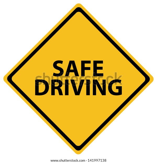 Illustration Depicting Road Sign Safe Driving: เวกเตอร์สต็อก (ปลอดค่า ...