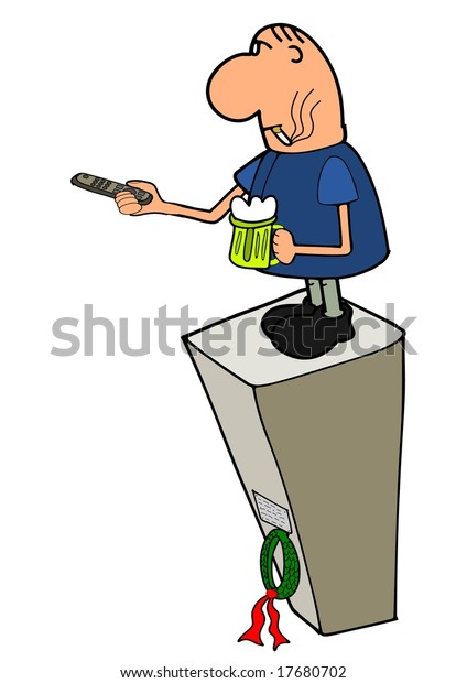 Illustration Depicts Statue Unknown Father Comic Stock Vector (Royalty ...