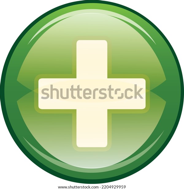 Illustration Design Concept Icon Addition Plus Stock Vector (Royalty ...