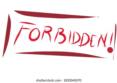 Illustration Design Forbidden Stock Vector (Royalty Free) 1833045070 ...