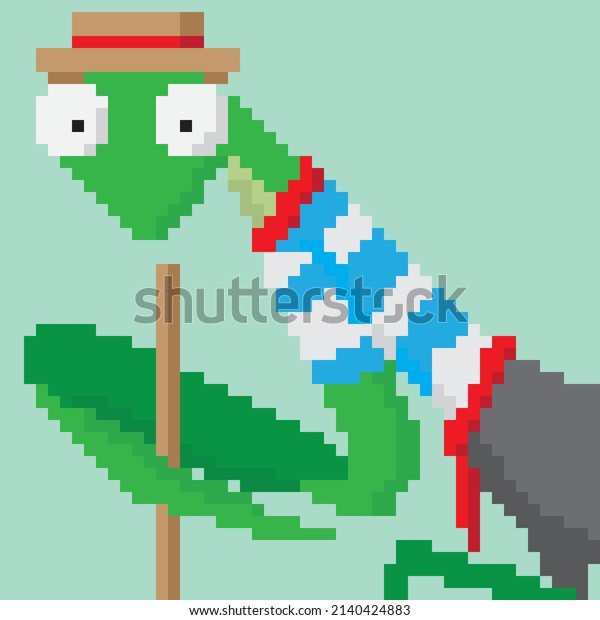 Illustration Design Graphic Mantis Pixel Art Stock Vector (Royalty Free ...