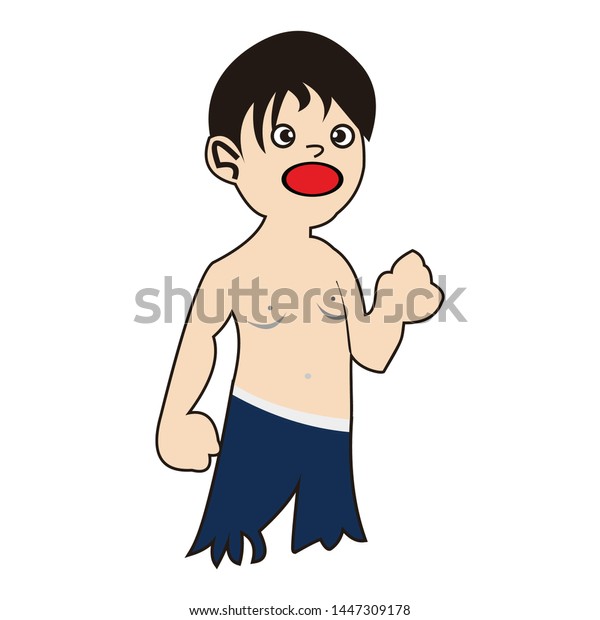 Illustration Design People Without Clothes Stock Vector (Royalty Free ...