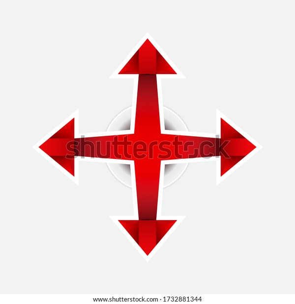 Illustration Design Red Arrows Logo Vector Stock Vector (Royalty Free ...
