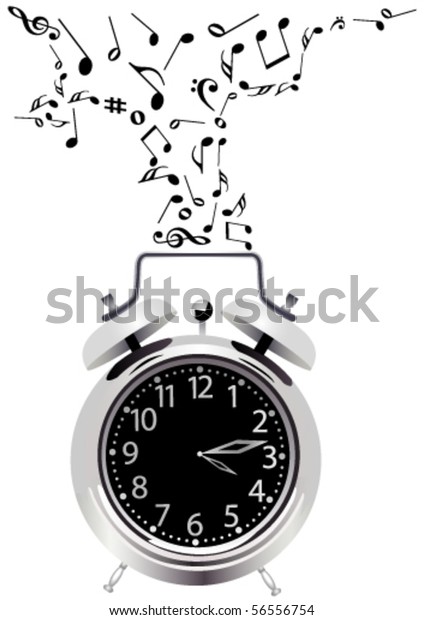 Illustration Detailed Clock Music Notes: เวกเตอร์สต็อก (ปลอดค่า ...