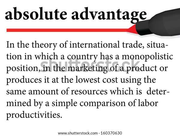 Illustration Dictionary Definition Term Absolute Advantage Stock Vector ...