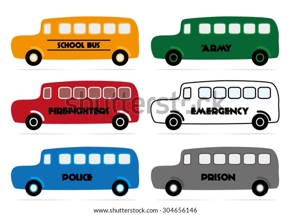 Illustration Different Buses File Available Stock Vector (Royalty Free ...