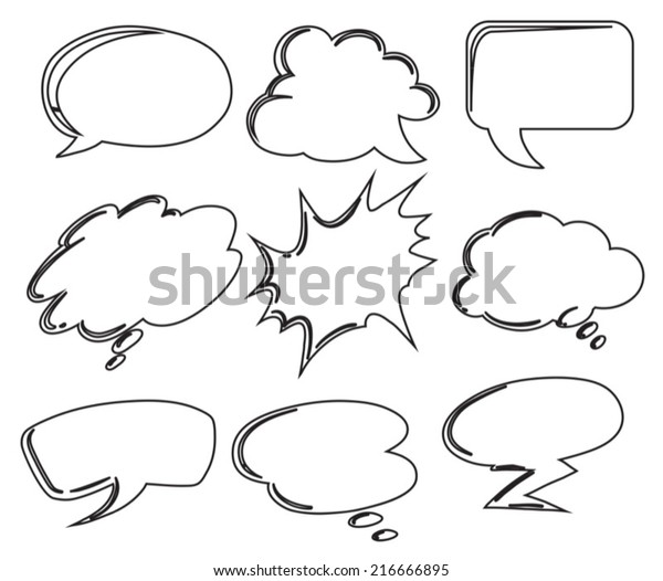 Illustration Different Callouts On White Background Stock Vector ...