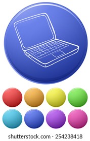 Illustration Different Color Computer Icons: เวกเตอร์สต็อก (ปลอดค่า ...
