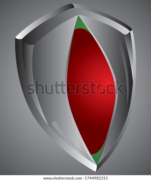 Illustration Different Steel Shields Isolated Stock Vector (Royalty ...