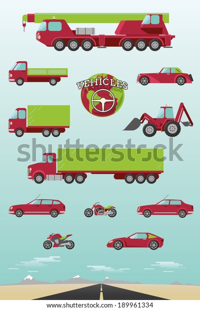 Illustration Different Types Vehicles Stock Vector (Royalty Free ...