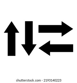 Illustration Directions Left Right Down Black Stock Vector (Royalty ...
