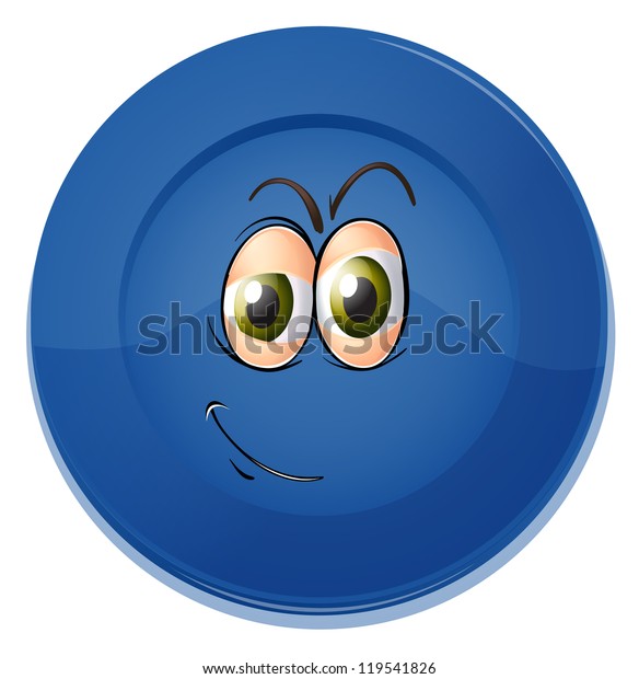 Illustration Dish Face On White Background Stock Vector (Royalty Free ...