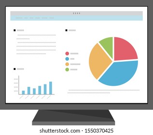 Illustration Display Showing Summary Screen Stock Vector (Royalty Free ...