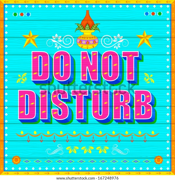 Illustration Do No Disturb Poster India Stock Vector (Royalty Free ...