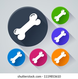 Illustration Dog Bone Icons Shadow Stock Vector (Royalty Free ...