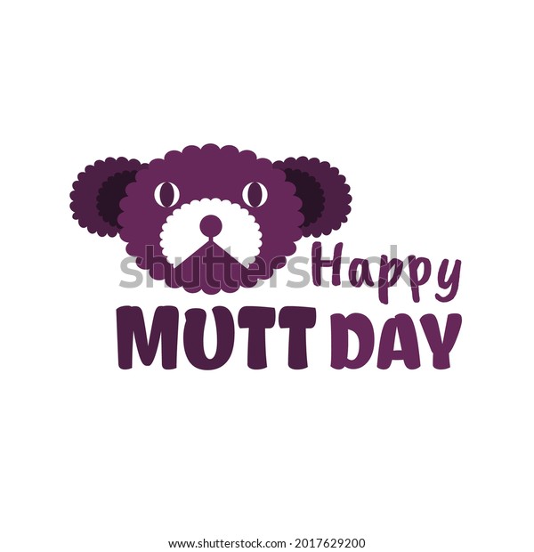 Illustration Dog Face Happy Mutt Day Stock Vector (Royalty Free ...