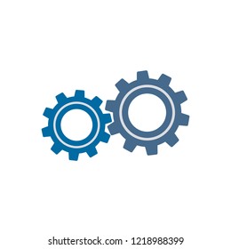 Illustration Double Gear Stock Vector (Royalty Free) 1218988399 ...