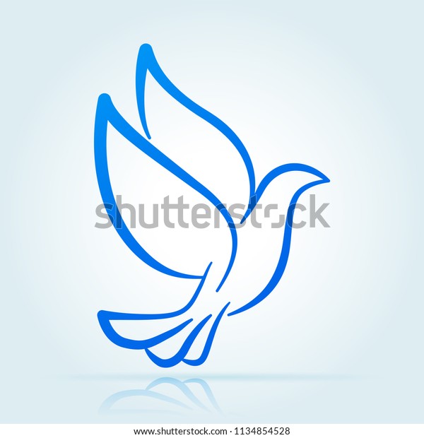 Illustration Dove Design On White Background Stock Vector (Royalty Free ...