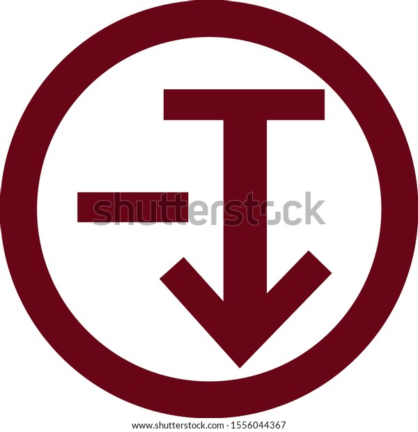 Illustration Down Arrow Icon Stickertshirt Print Stock Vector (Royalty ...