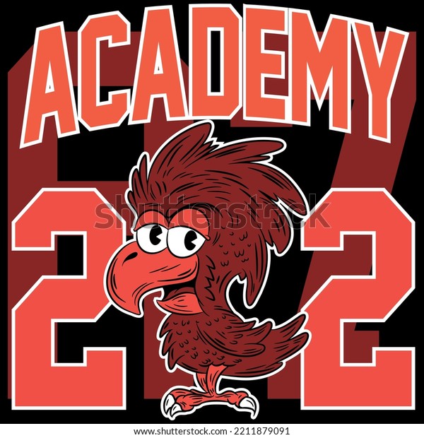Illustration Eagle Cartoon College Varsity Design Stock Vector (Royalty ...